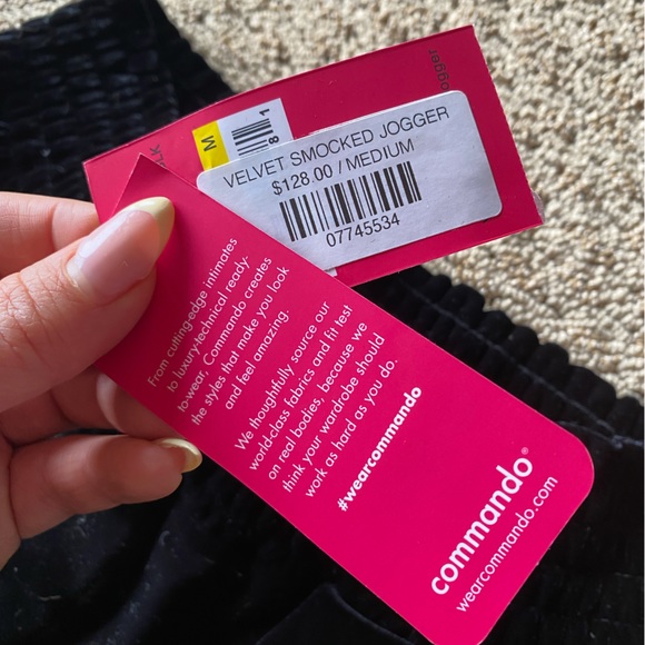 Commando | Pants & Jumpsuits | Commando Velvet Smocked Joggers | Poshmark